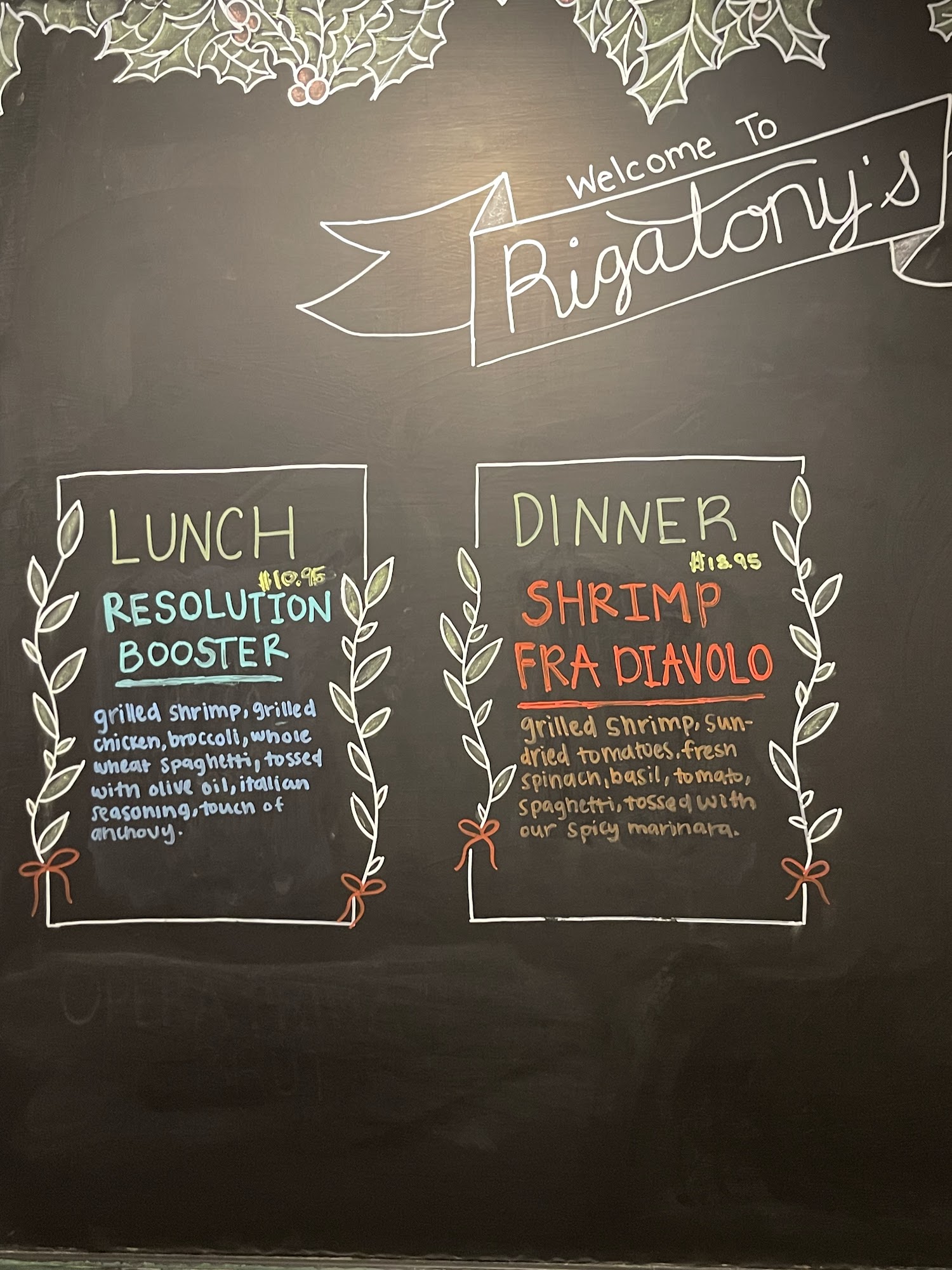 Menu for RigaTony's Authentic Italian Restaurant, Tempe, AZ - Restaurantji