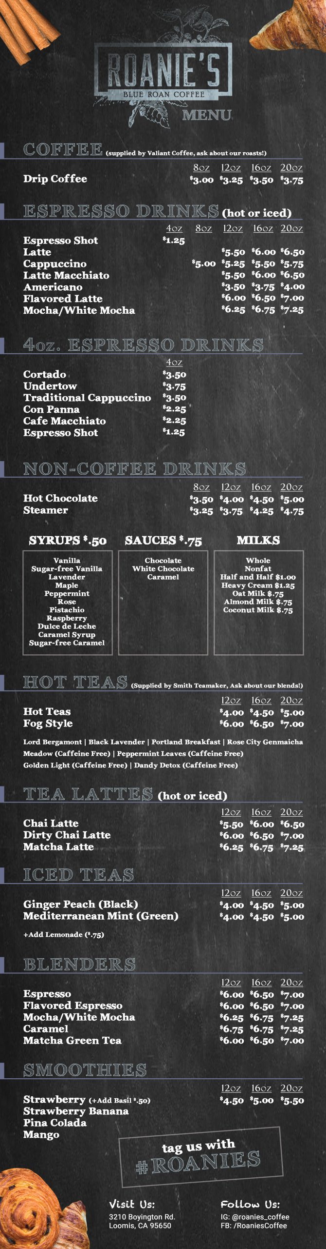 Roanie's Blue Roan Coffee, Loomis - Menu, Reviews (12), Photos (14 ...