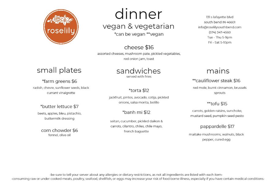 Roselily, South Bend - Menu, Reviews (216), Photos (55) - Restaurantji