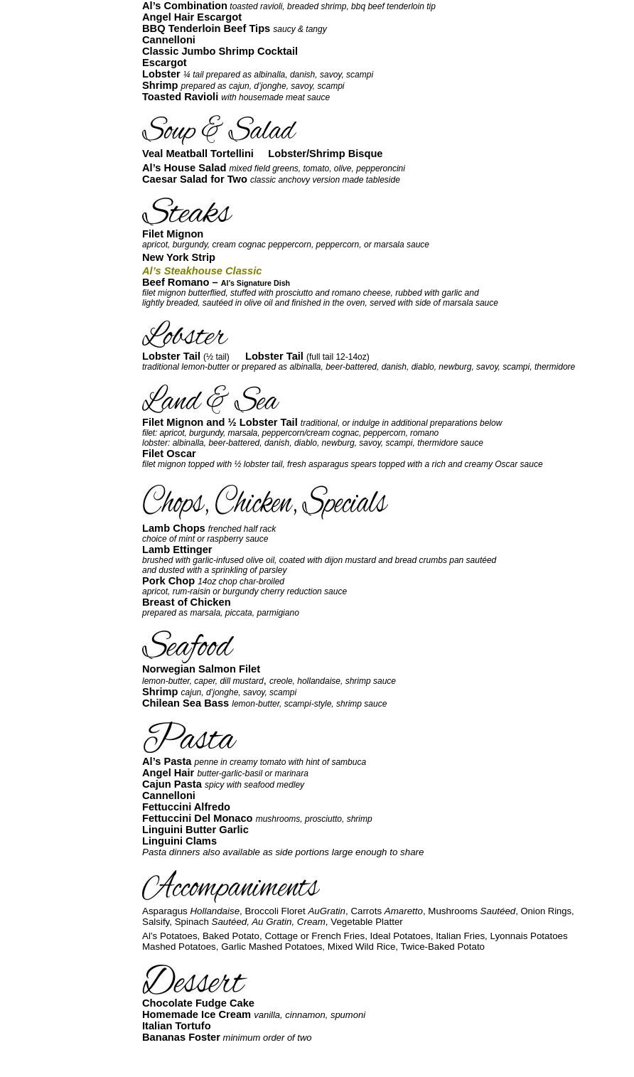 Al's Restaurant, St. Louis - Menu, Reviews (280), Photos (66 ...