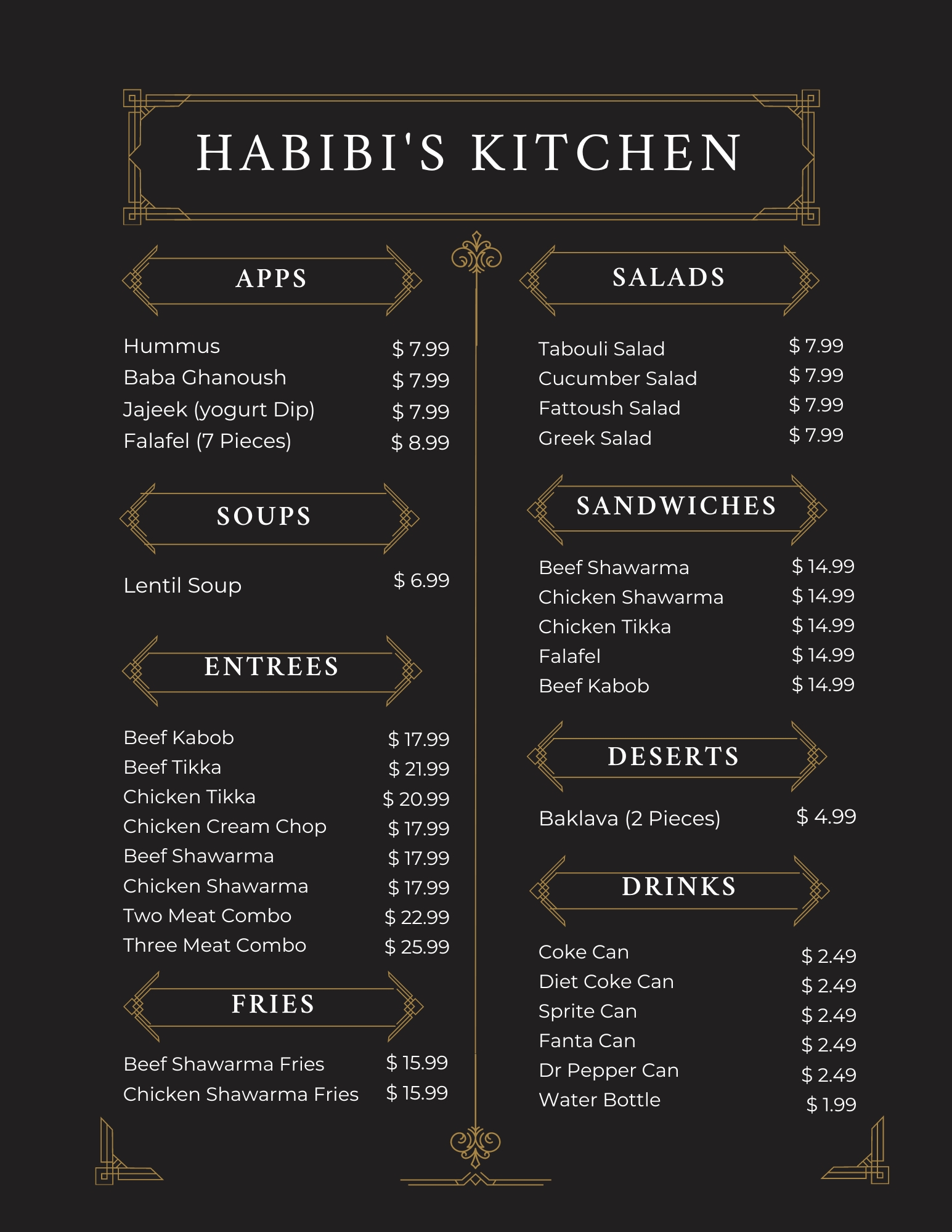 Habibi's Kitchen, Las Vegas - Menu, Reviews (30), Photos (20 ...