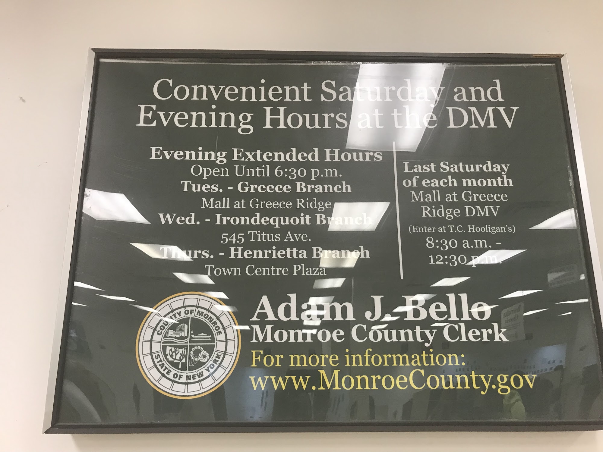 GREECE DMV OFFICE - 152 Greece Ridge Center Dr, Rochester NY - Hours ...