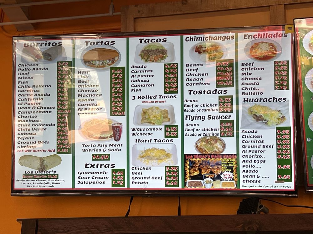Los Victor’s Mexican Food California Style #19, Broken Arrow - Menu ...
