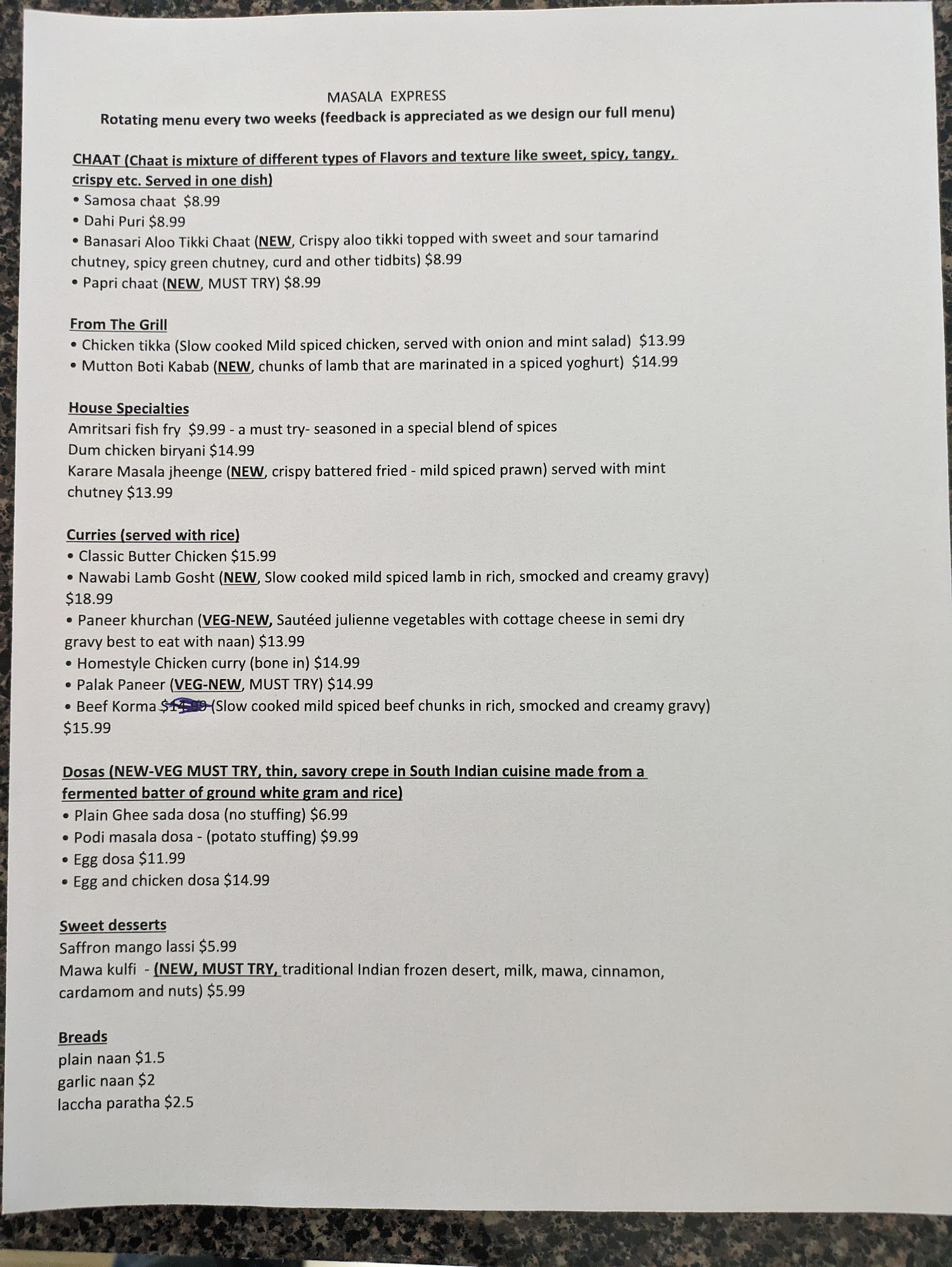 Masala Express, Lexington - Menu, Reviews, Photos (16) - Restaurantji