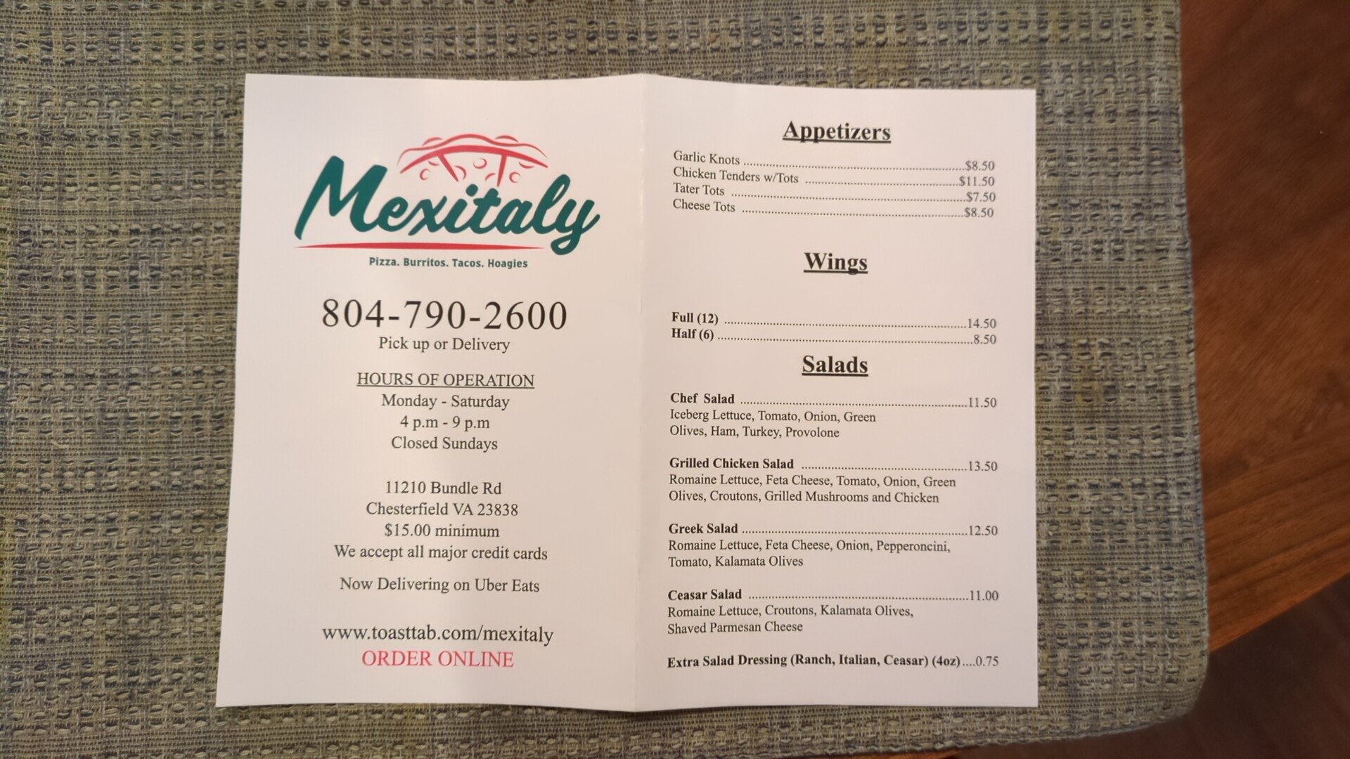 Mexitaly, Chesterfield - Menu, Reviews, Photos (13) - Restaurantji
