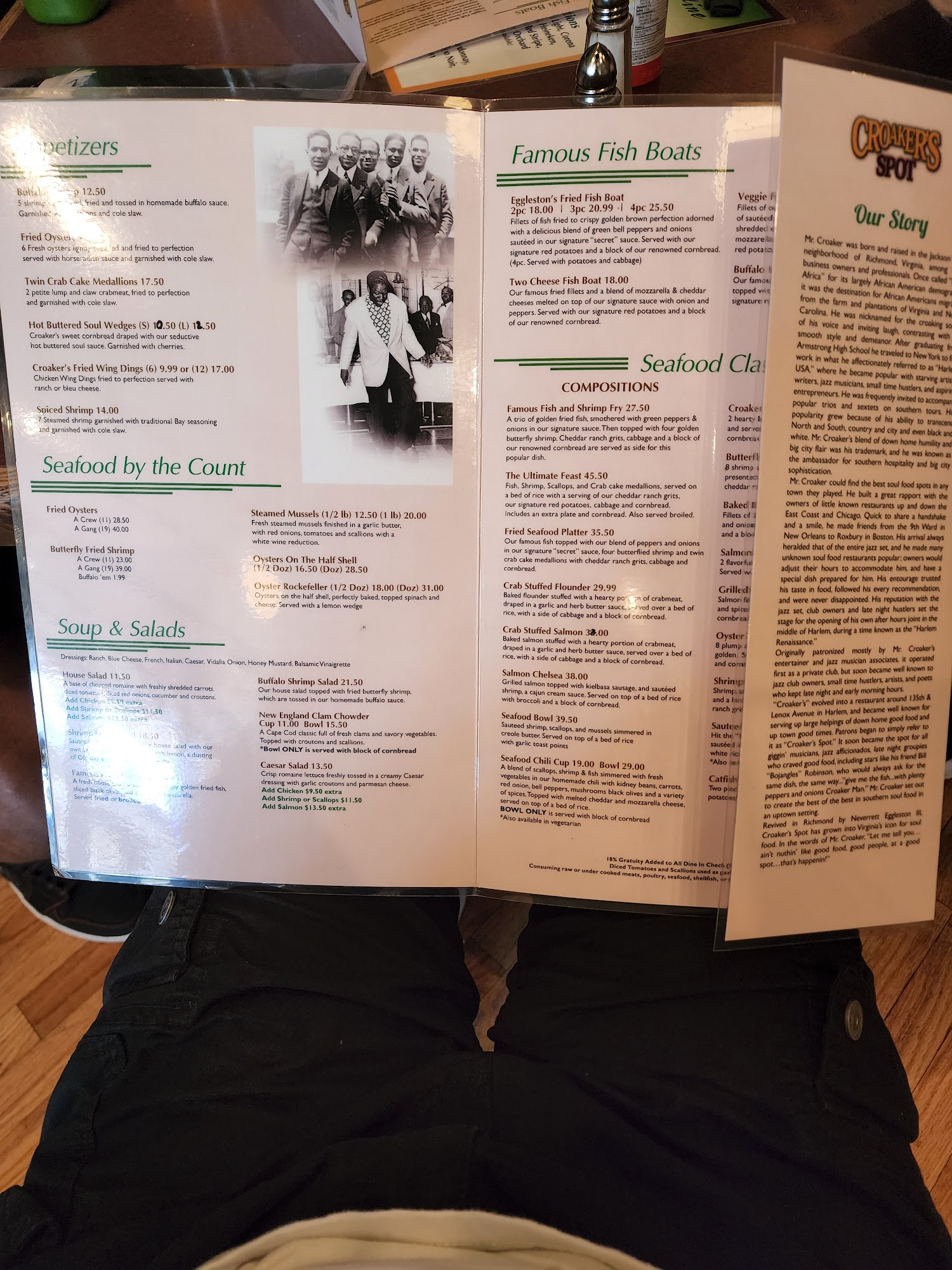 Menu for Croaker's Spot Richmond, Richmond, VA - Restaurantji