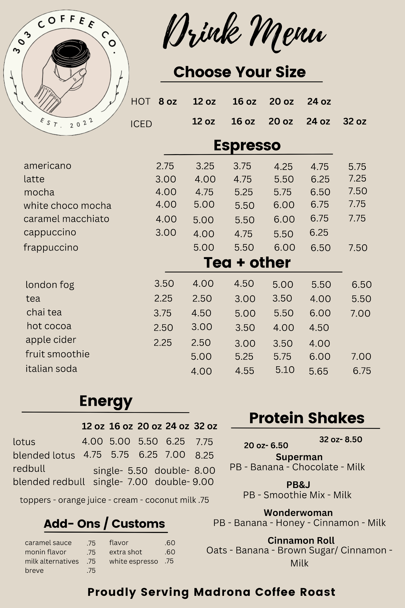 303 Coffee Co., Bremerton - Menu, Reviews (53), Photos (21) - Restaurantji