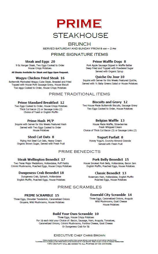 Prime Steakhouse Redmond, Redmond - Menu, Reviews (393), Photos (124 ...
