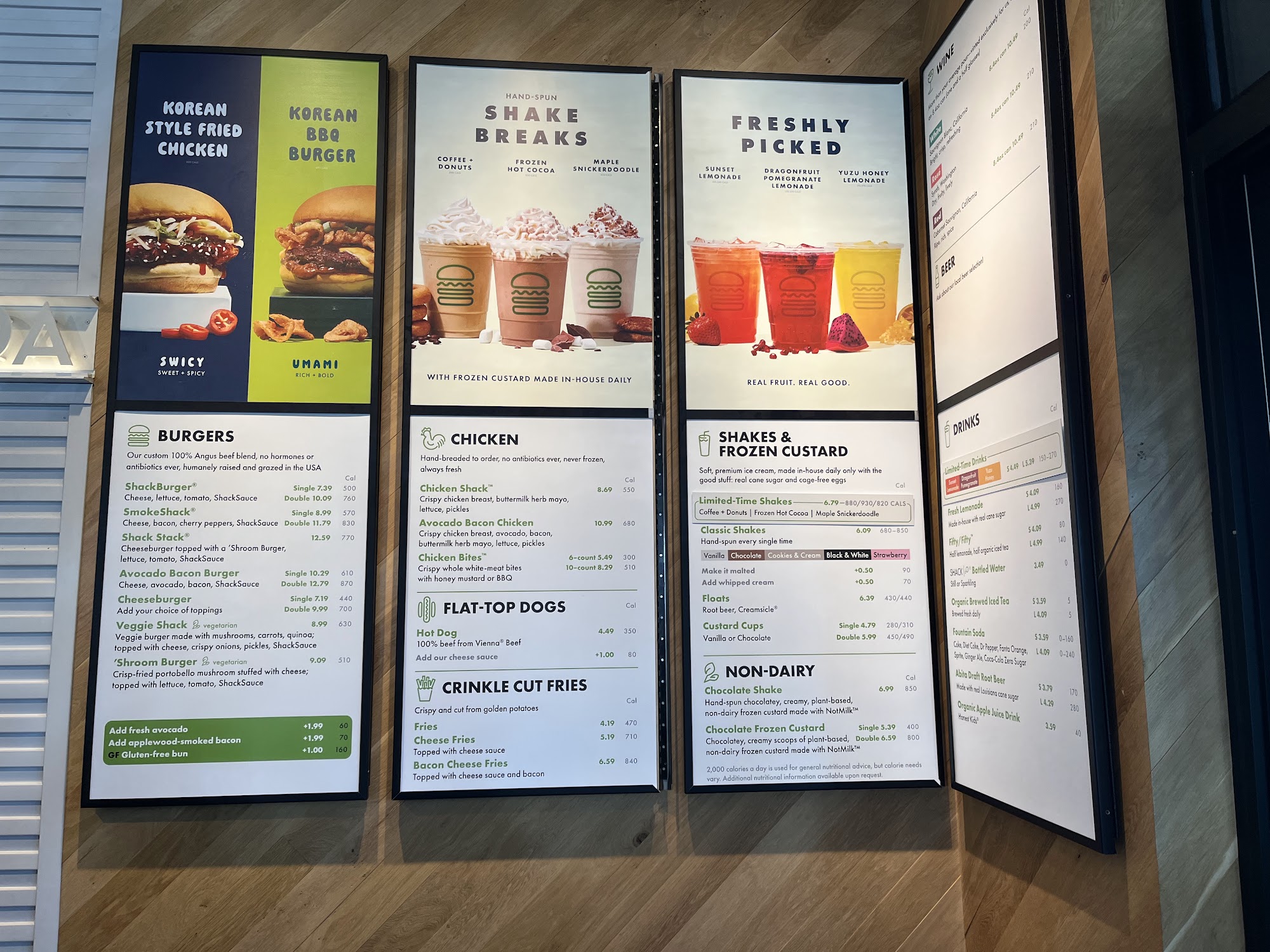 Menu for Shake Shack, Seattle, WA - Restaurantji