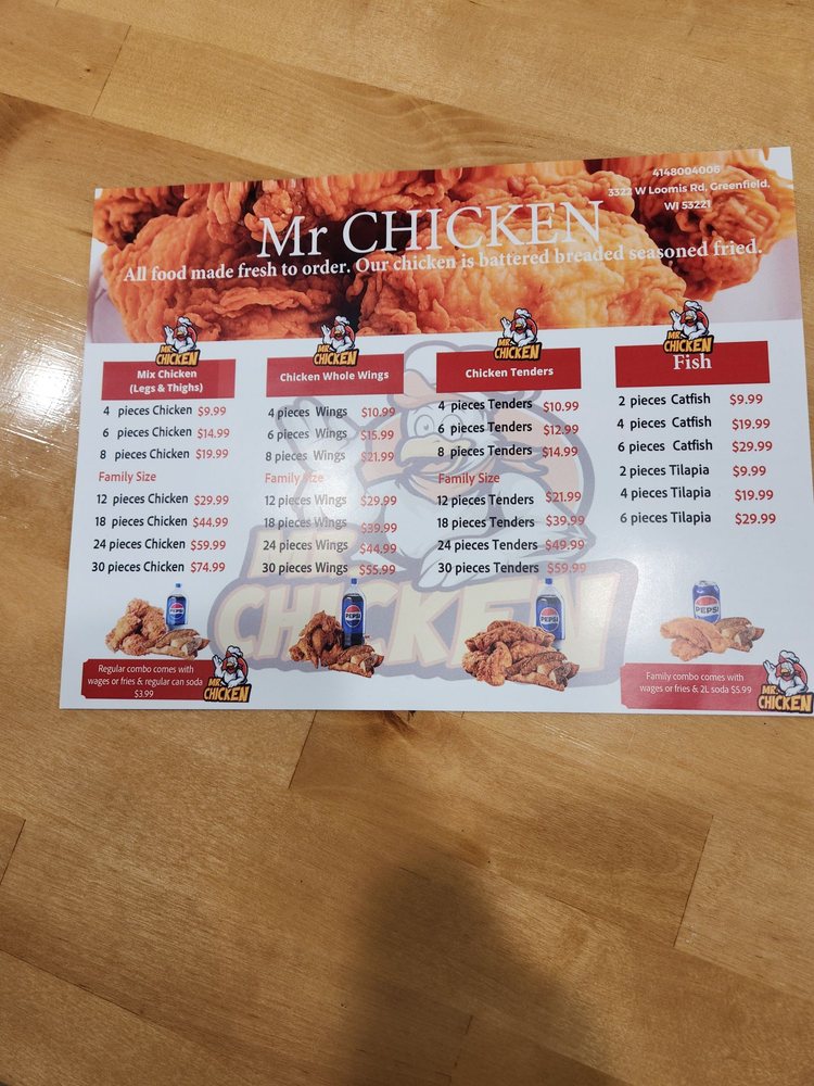 Mr chicken, Greenfield - Menu, Reviews (57), Photos (26) - Restaurantji